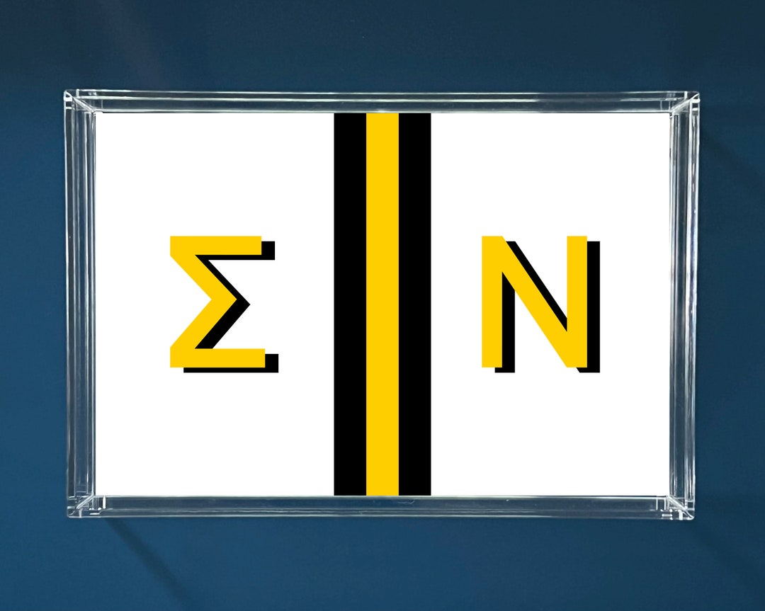 Sigma Nu Fraternity Flag & Custom Stripes Monogrammed Acrylic Trays in ...
