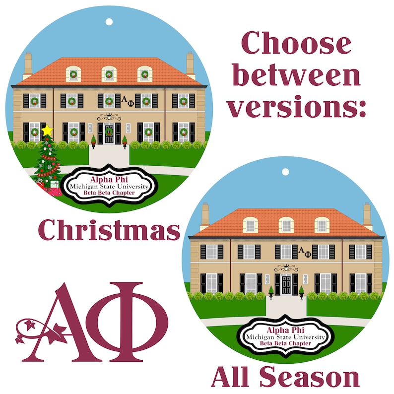 Alpha Phi Sorority House at Michigan State University Christmas ...