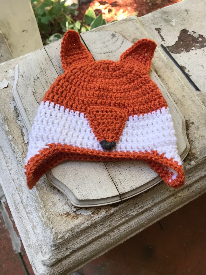 Crochet PATTERN - Crochet Fox Hat Pattern, Baby Fox Hat Crochet Pattern ...