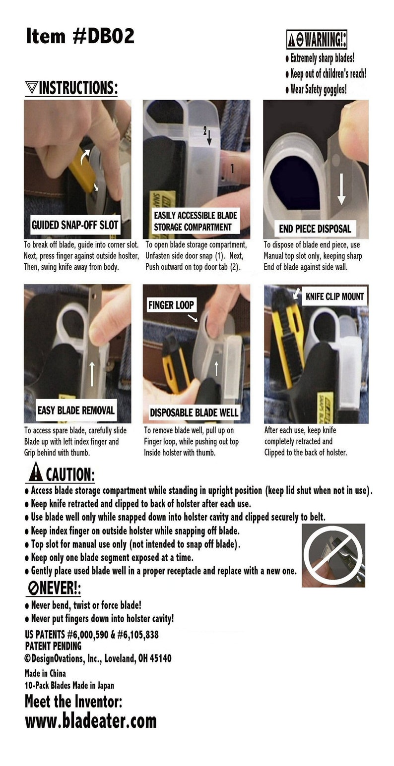 Holster Refill W/built-in Blade Snapper (each Pack Includes: 10 Blades ...