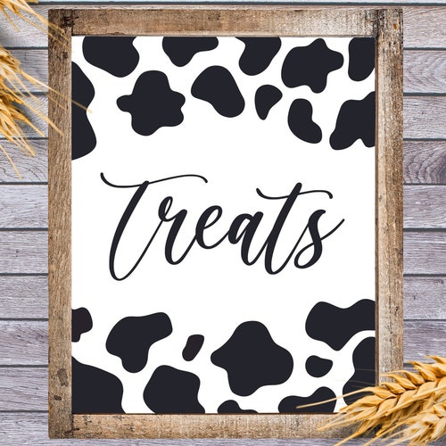 Treats Cow Print Party Supplies Farm Theme Birthday Rustic - Etsy