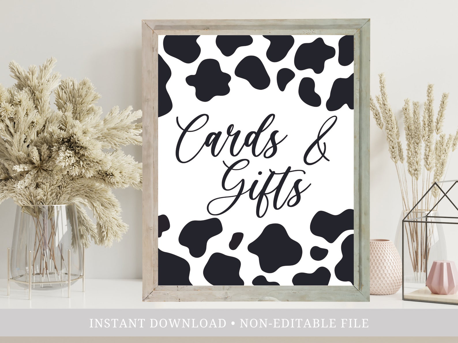 Cards and Gifts Cow Print Party Supplies Farm Theme Birthday - Etsy
