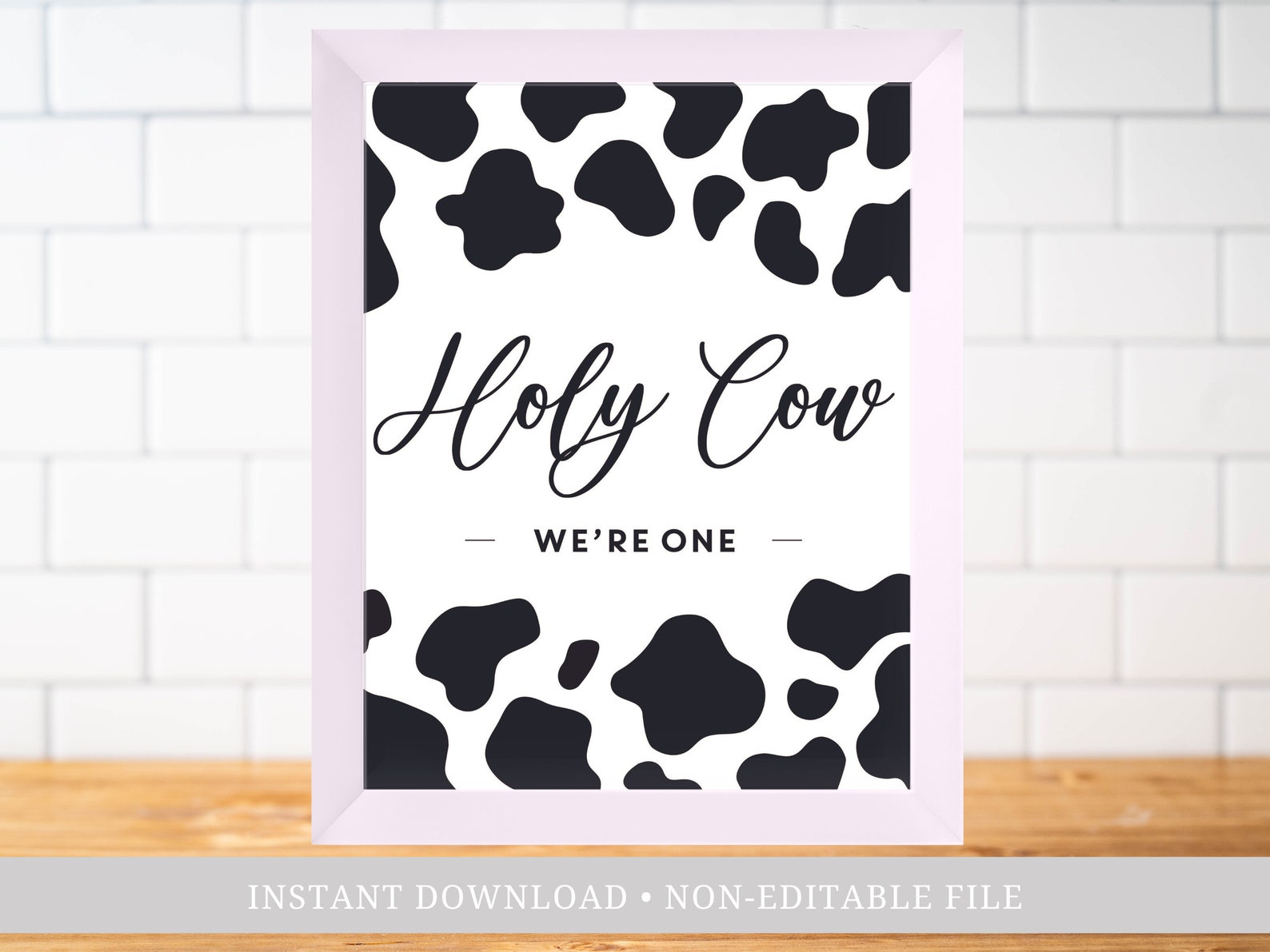 Holy Cow We're One, First Birthday Cow Print Party Supplies, Farm Theme ...