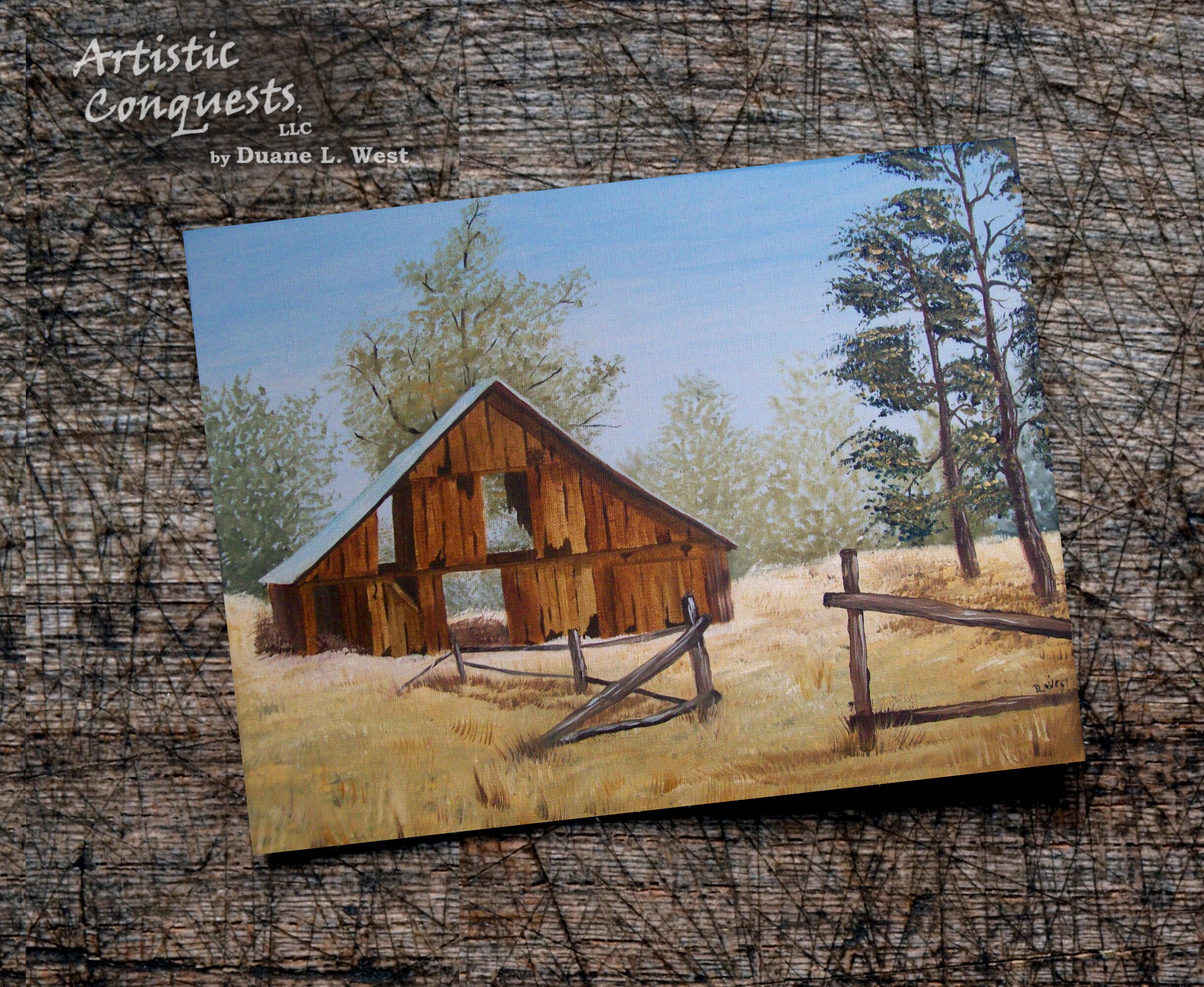 Personalized GREETING CARD - Old Barn Card / Dryland Wheat Farming Card ...