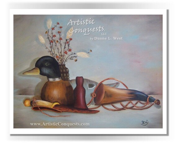 Rustic Duck Hunting Paintings