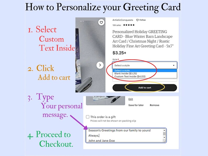Personalized GREETING CARD - Native American Cherokee Indian Village ...