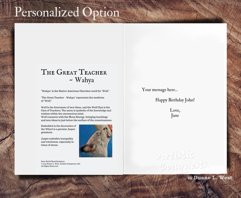 GREETING CARD - Howling Wolf Native American Animal Spirit Medicine ...