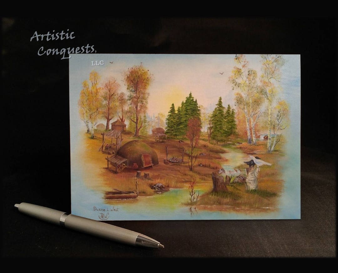 Personalized GREETING CARD Native American Cherokee Indian - Etsy