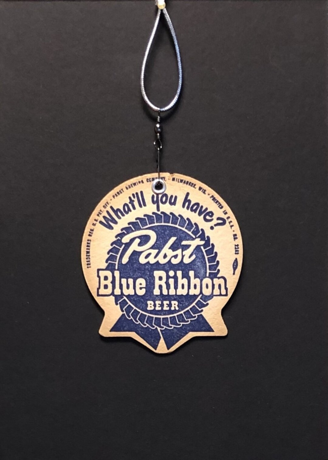 Wisconsin pabst Blue Ribbon Vintage Beer Coaster Holiday Ornament - Etsy