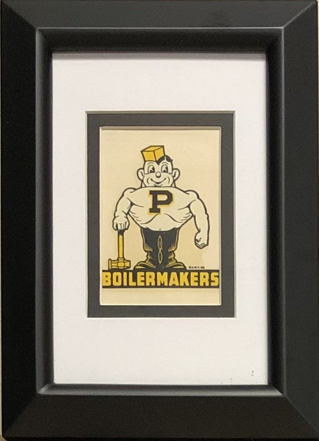 Purdue Boilermakers Framed Vintage Decal - Etsy
