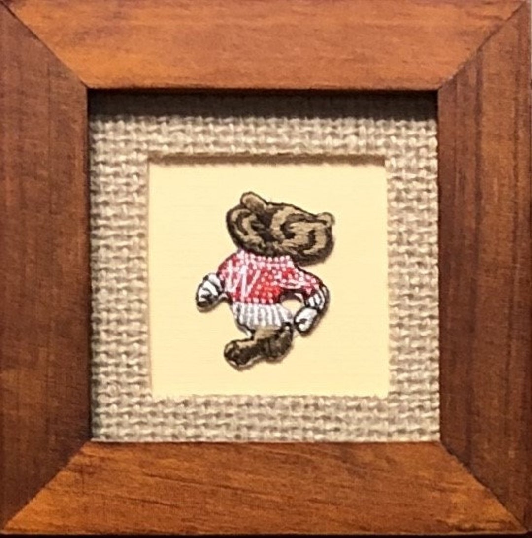 Wisconsin Badgers Framed Vintage Embroidered Patch - Etsy