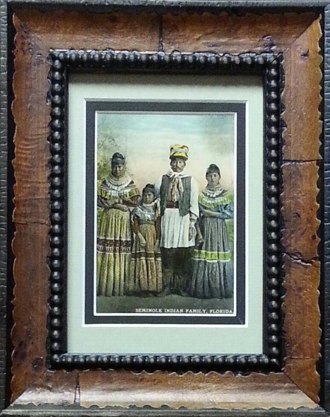 Florida State Seminoles seminole Indian Family Framed Vintage Postcard ...