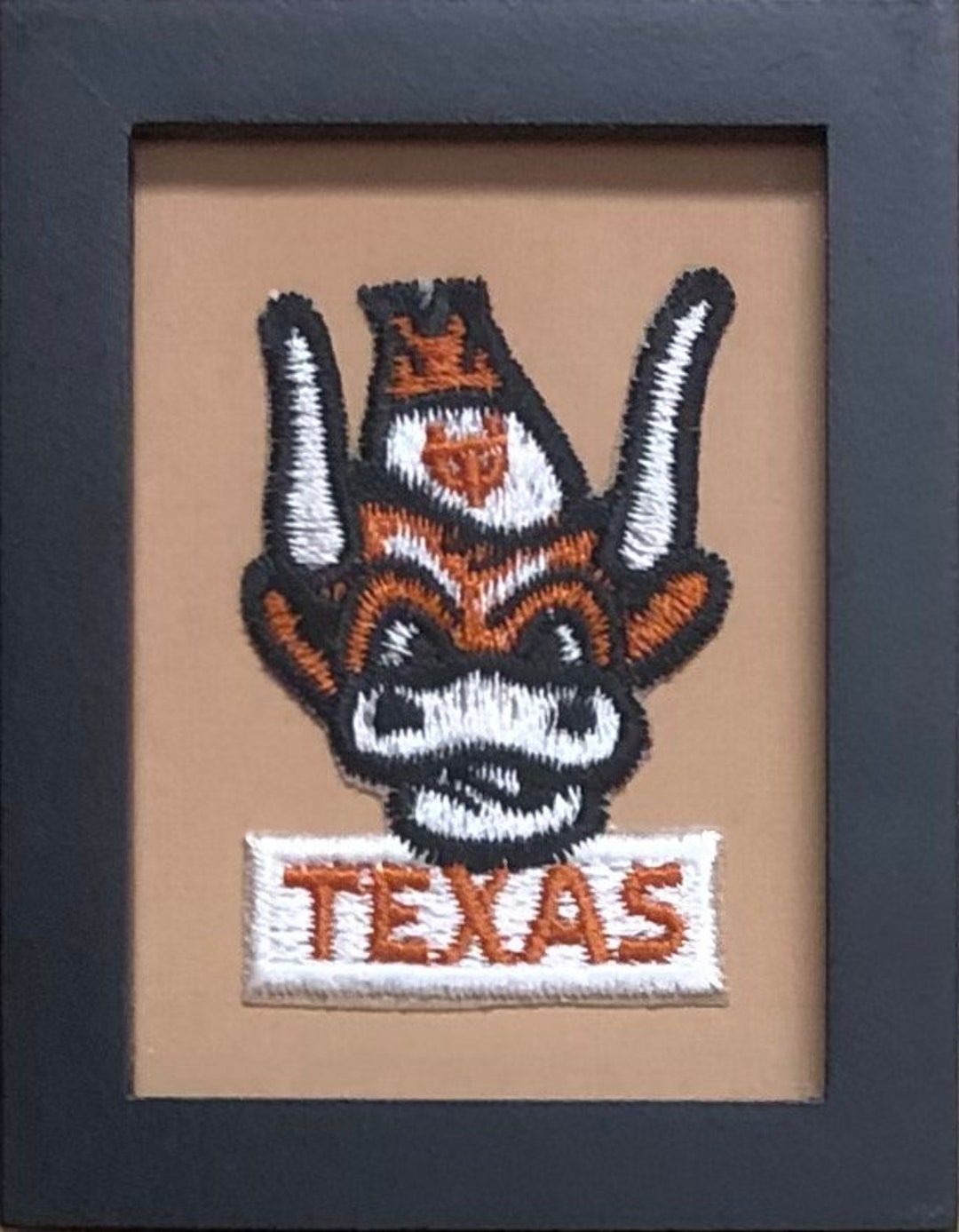 Texas Longhorns Framed Vintage Embroidered Patch - Etsy UK