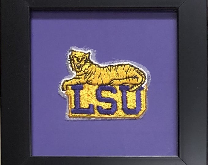 LSU Tigers Framed Vintage Embroidered Patch - Etsy