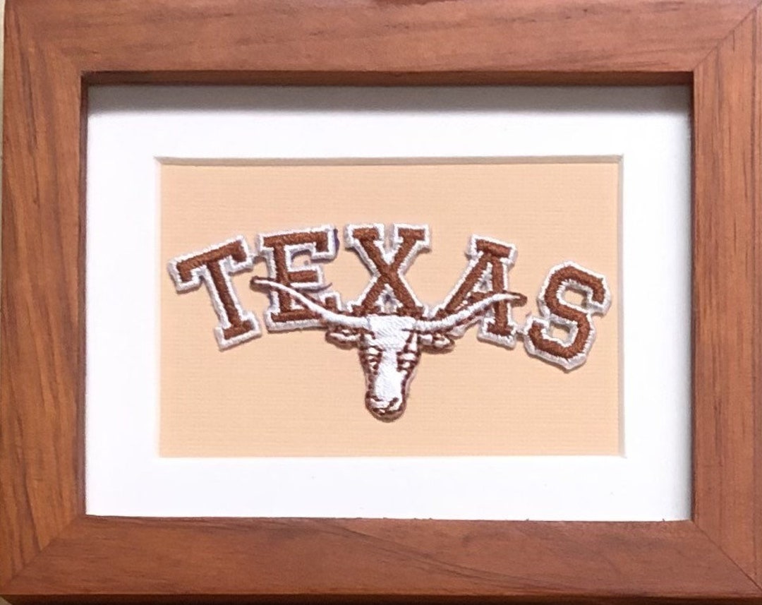 Texas Longhorns Framed Vintage Embroidered Patch - Etsy