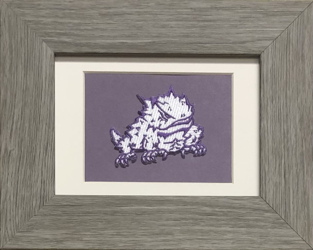 TCU Horned Frogs Framed Vintage Embroidered Patch - Etsy