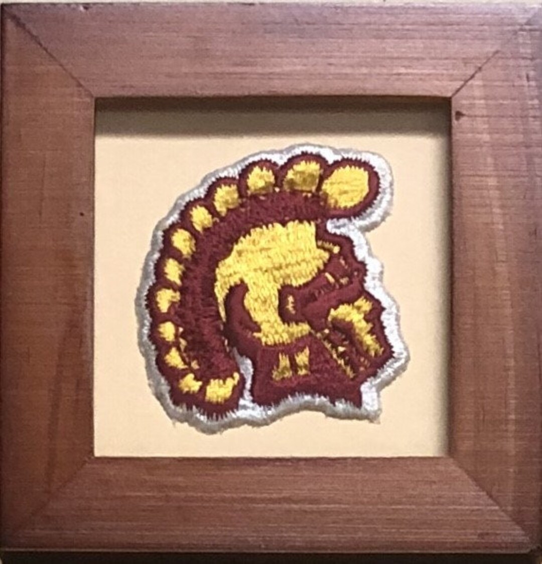 USC Trojans Framed Vintage Embroidered Patch - Etsy