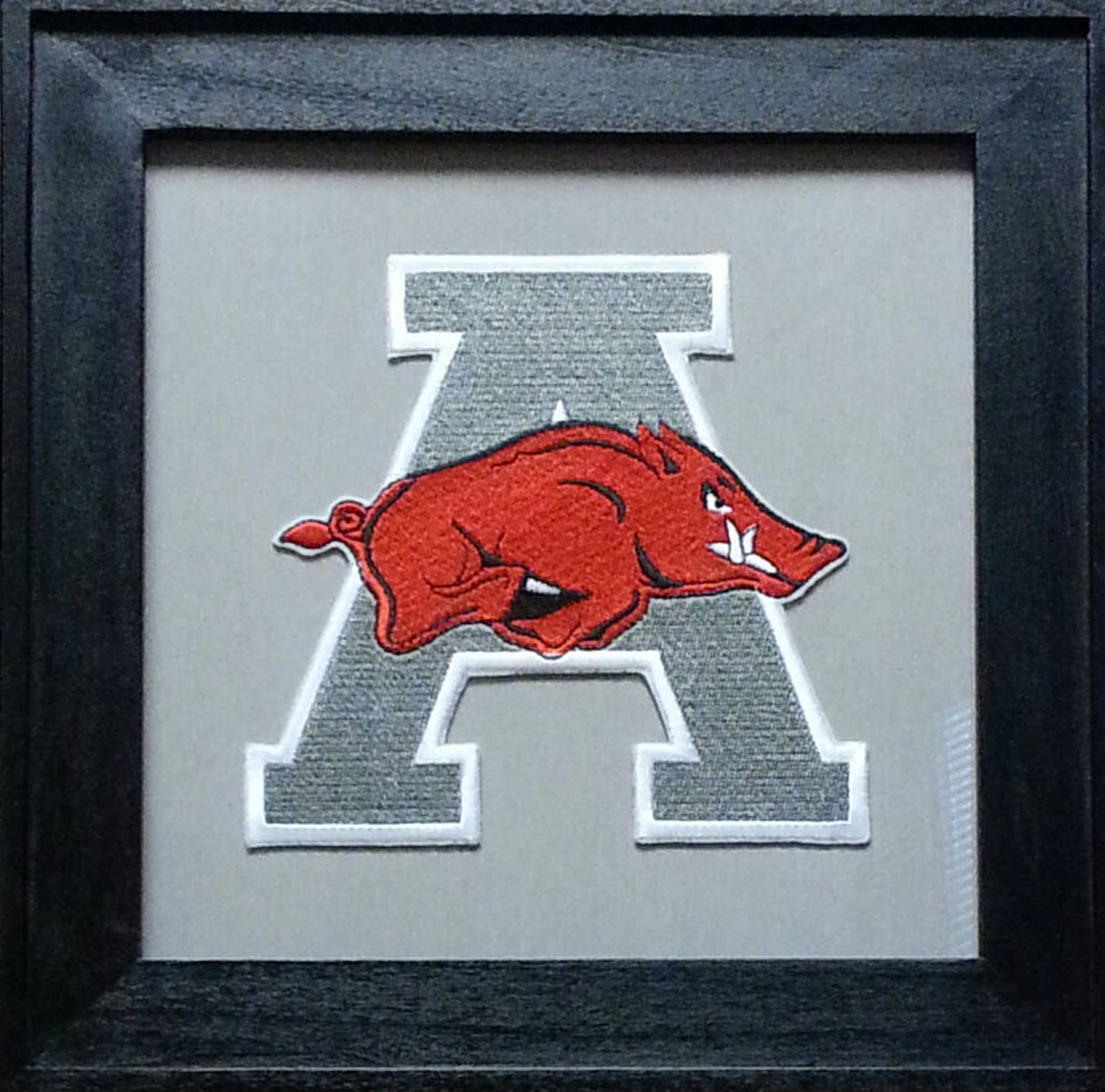 Arkansas Razorbacks Framed Vintage Embroidered Patch - Etsy