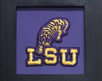 LSU Tigers Framed Vintage Embroidered Patch - Etsy