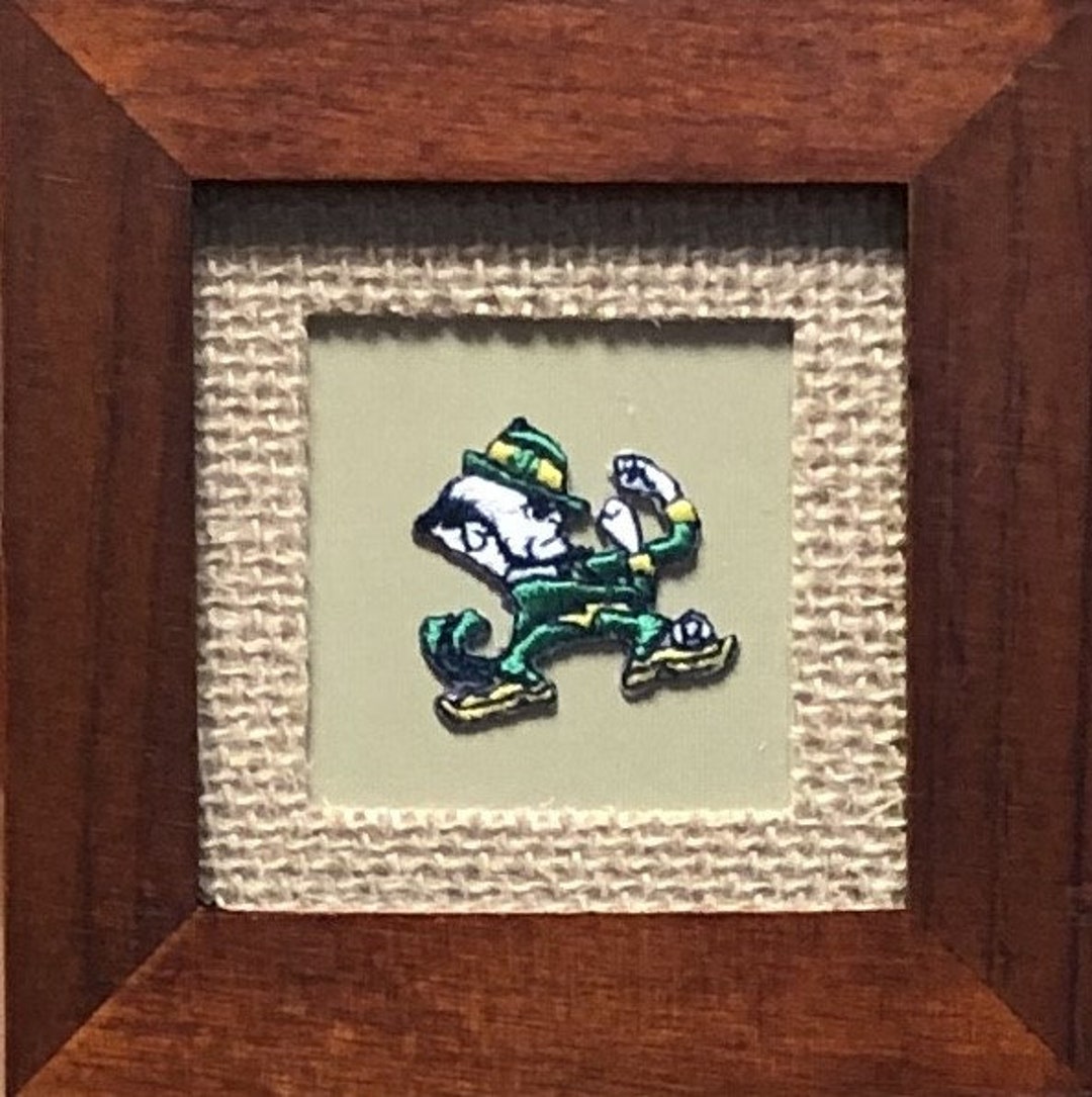 Notre Dame Fighting Irish Framed Vintage Embroidered Patch - Etsy