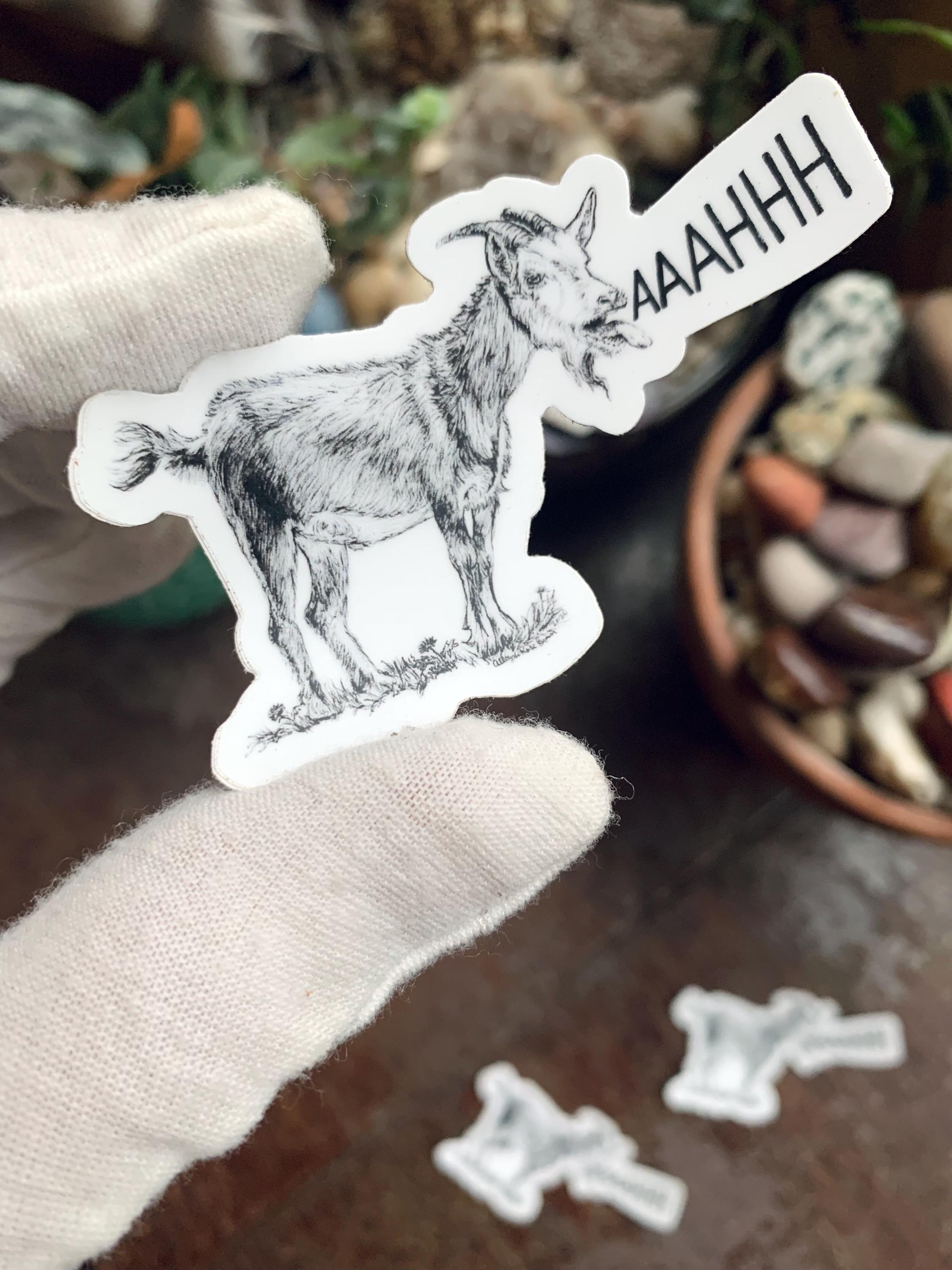 Screaming Goat Stickers, Goat Die Cast Stickers 3 Count, Group of Three ...