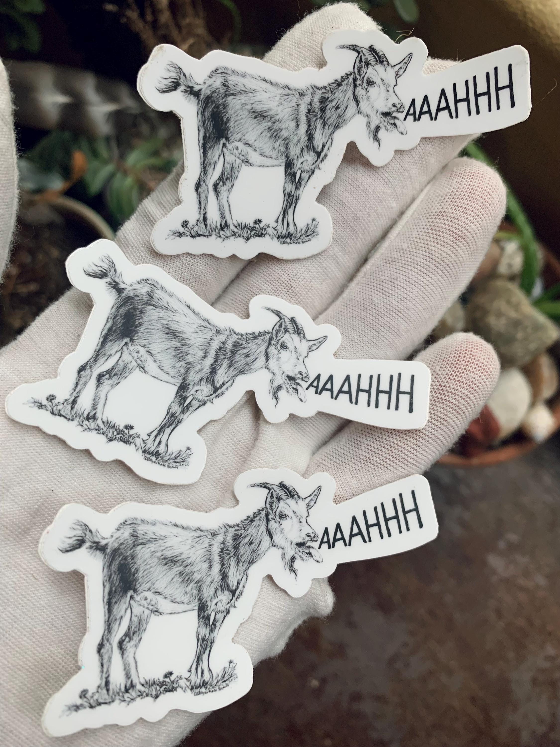 Screaming Goat Stickers, Goat Die Cast Stickers 3 Count, Group of Three ...
