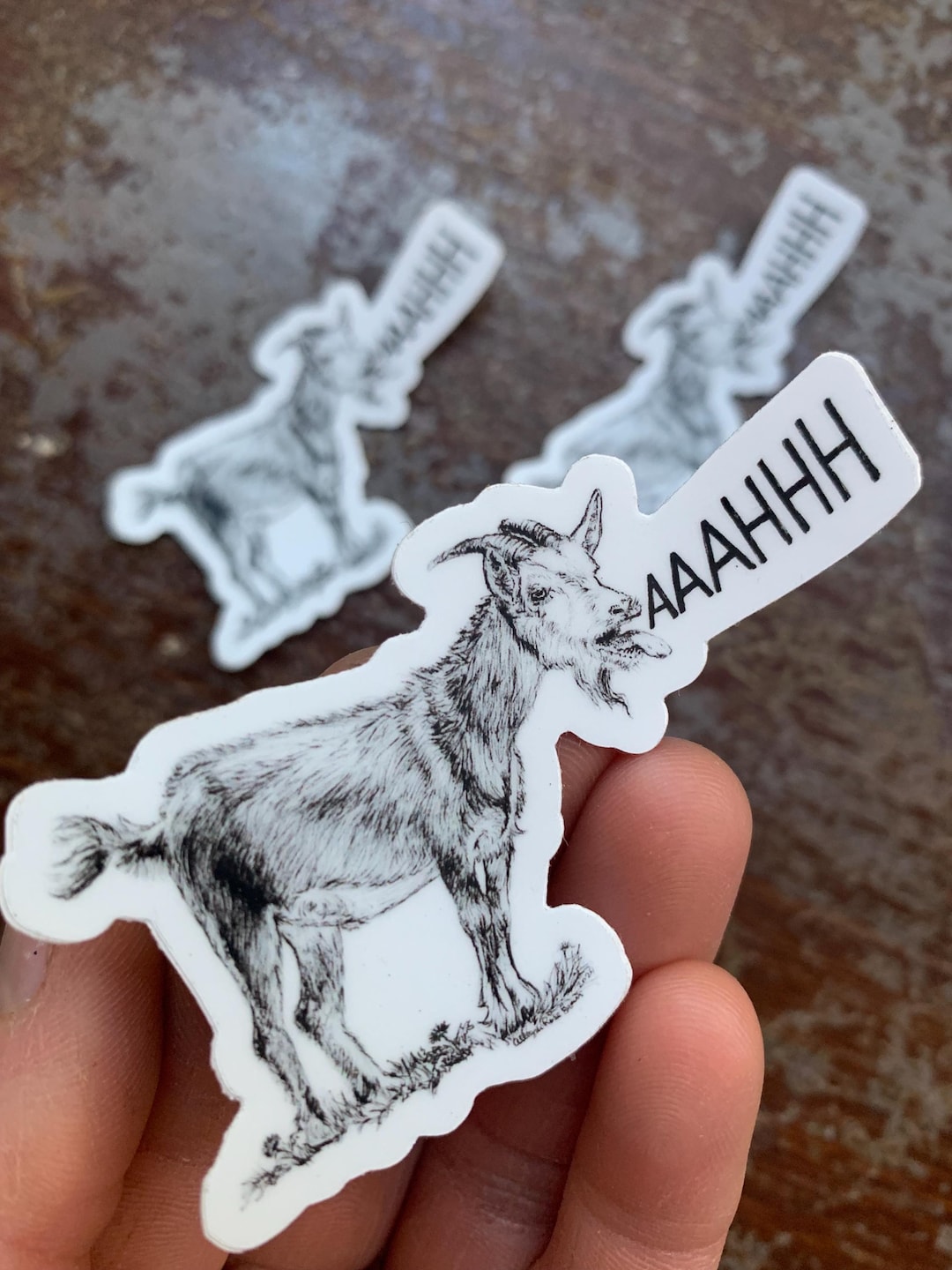 Screaming Goat Stickers, Goat Die Cast Stickers 3 Count, Group of Three ...