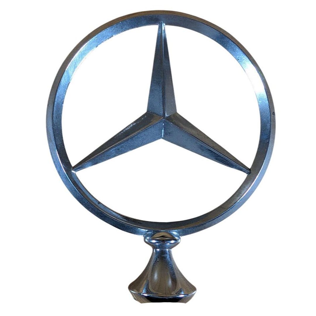 1976 Mercedes-benz S Class Hood Emblem OEM Chrome Star Badge Ornament ...