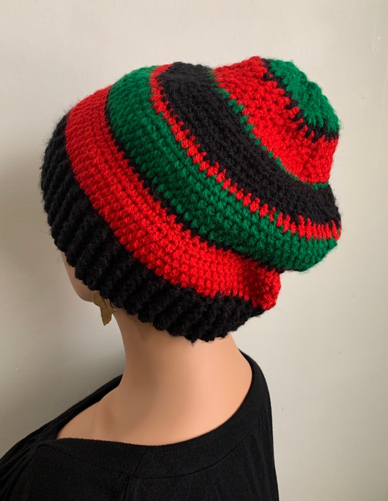 Pan African Flag/colored Hats/beanies/unisex/ Crochet/ Kenya - Etsy