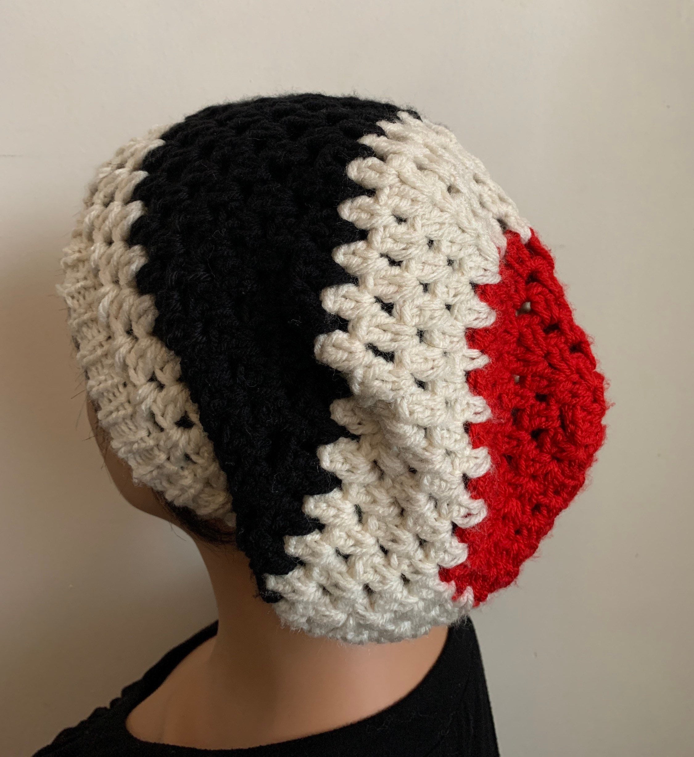 Pan African Beanie/ Crochet/ Beanie/hats/ Slouchy/ Pan-african Flag ...