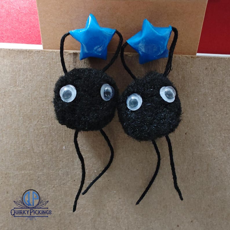 Soot Sprite Googly Eyes Silly Handmade Earrings - Etsy