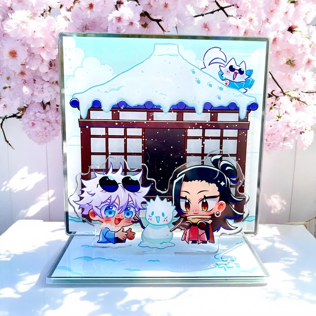 Cute Sorcerers Satosugu Winter Scene Acrylic Standee | Gojo | Geto ...
