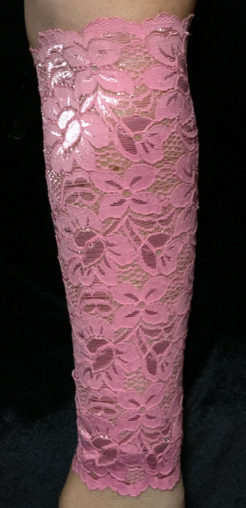Pink Arm Sleeve Tattoo cover up Pink Lace Cuff Wrist Cuff | Etsy