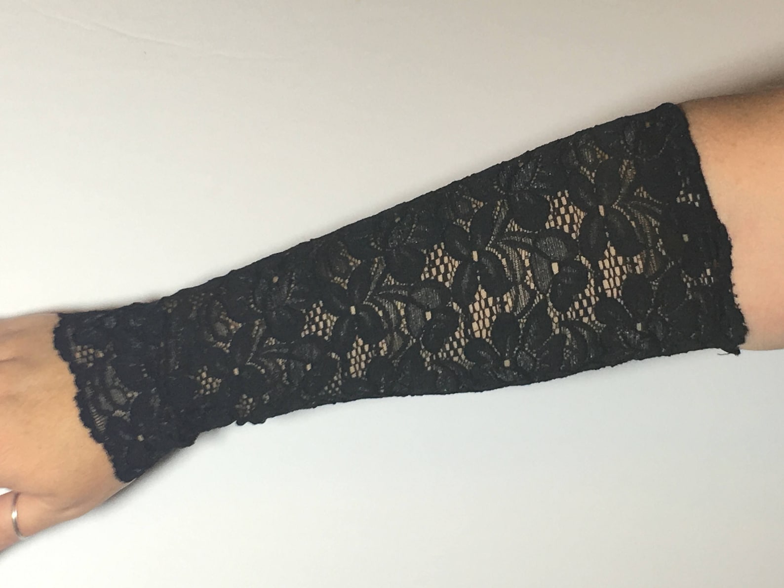 Black Arm Sleeve, Black Lace Cuff, Wrist Cuff, Boho Accessories, Tattoo ...