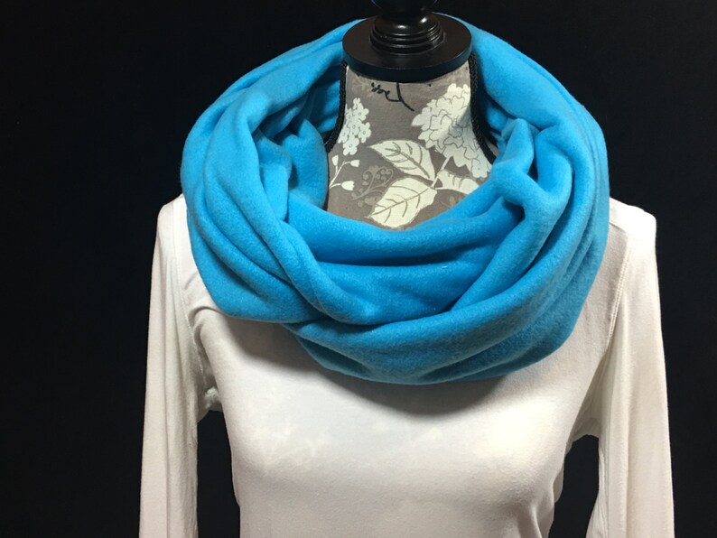 Blue Turquoise Infinity Scarf Winter Scarf Gift for Her - Etsy