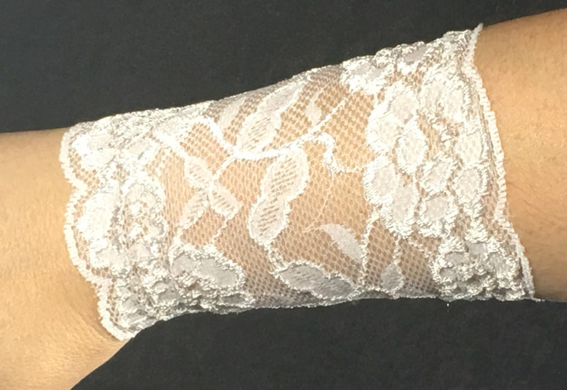 White Lace Wrist Cuffs White Tattoo Cover Up Tattoo Cover - Etsy