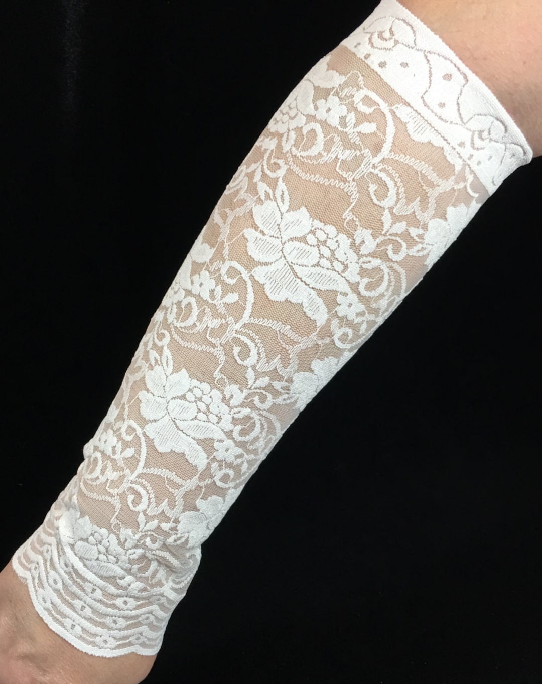 Off White Arm Sleeve, White Lace Cuff, Wrist Cuff, Boho Accessories ...