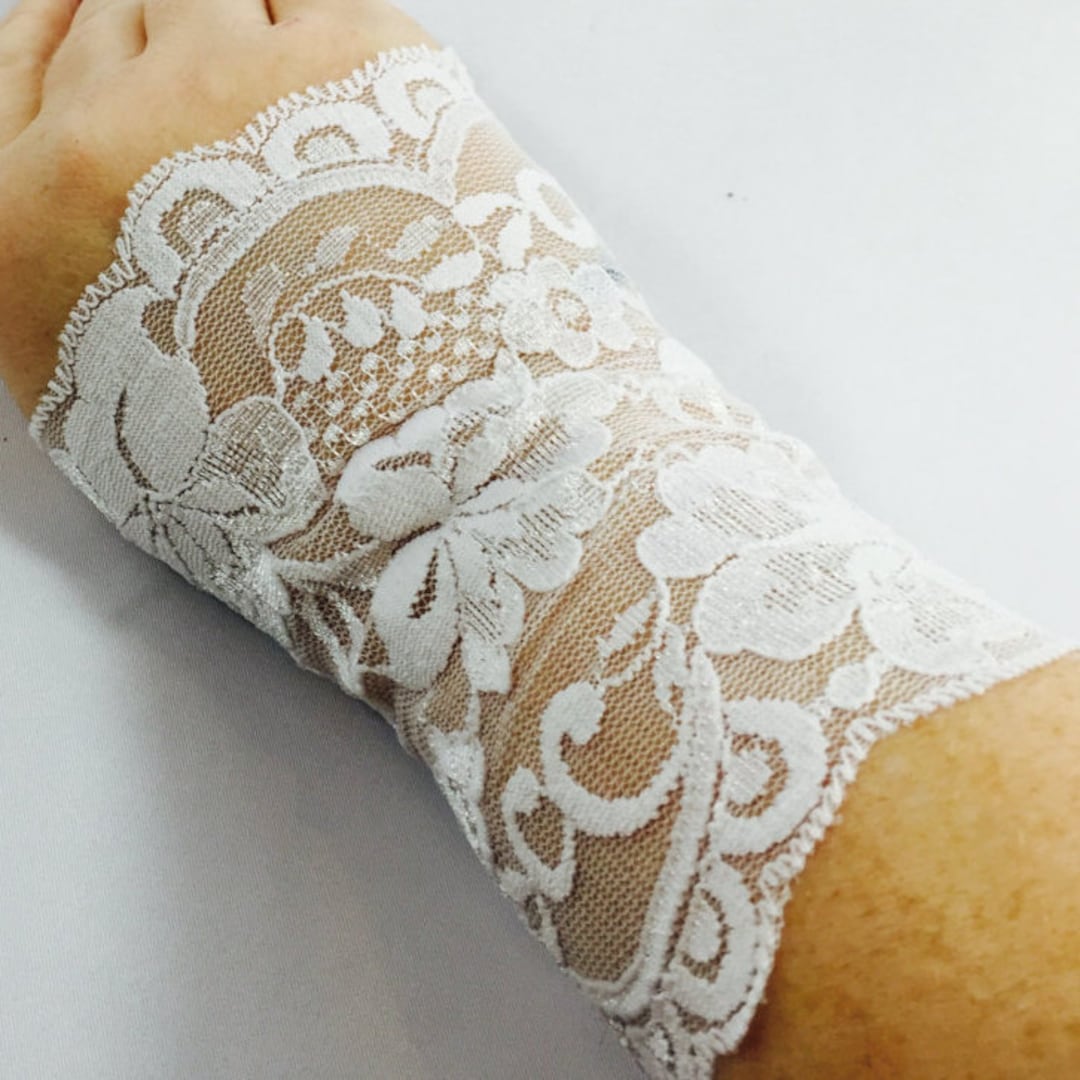 White Lace Wrist Cuffs, Boho Accessories, Tattoo Cover Up, Boho ...