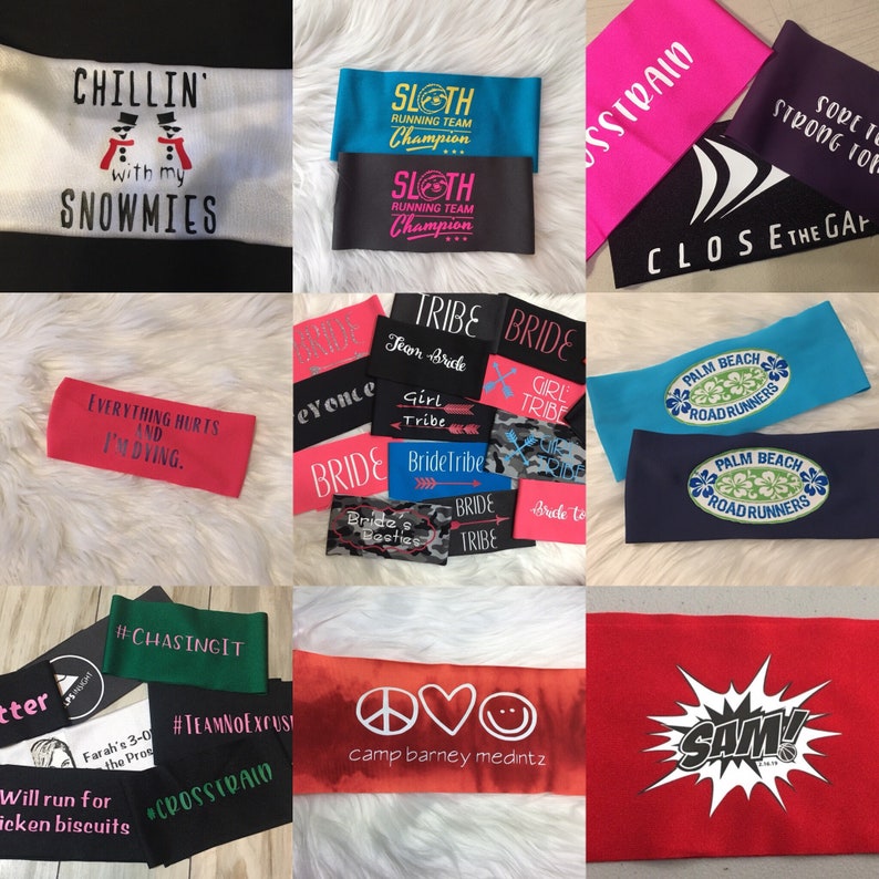 50 Customized Headbands Custom Headband Logo Headband One | Etsy