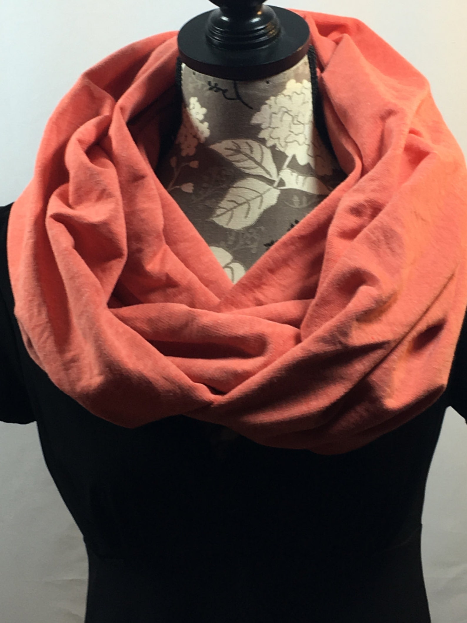 Coral Jersey Scarf Coral Scarf Gift for Her Scarves for - Etsy