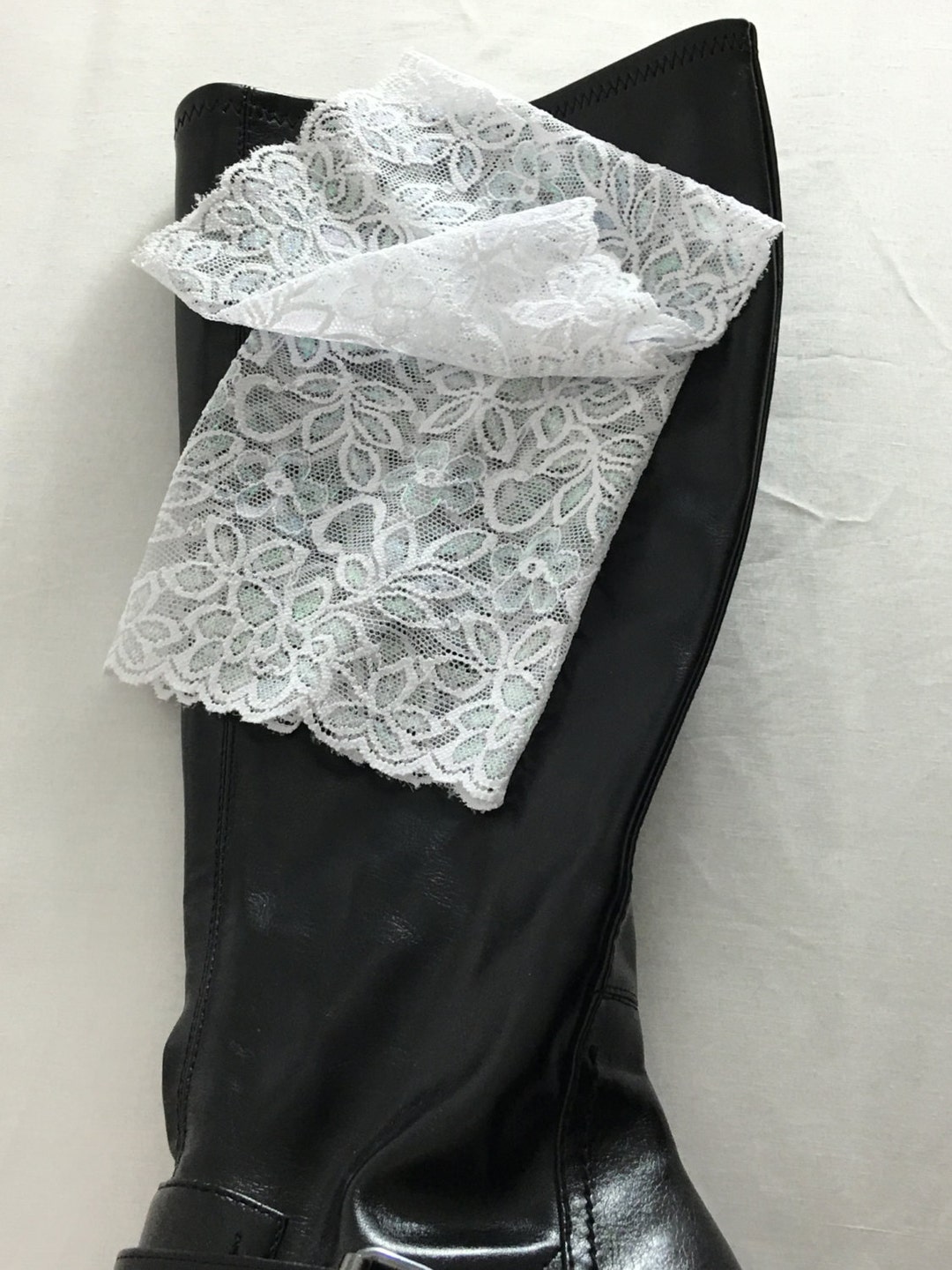 White Lace Boot Cuff, Boot Cuffs, Lace Cuffs, Knee High Accessories ...