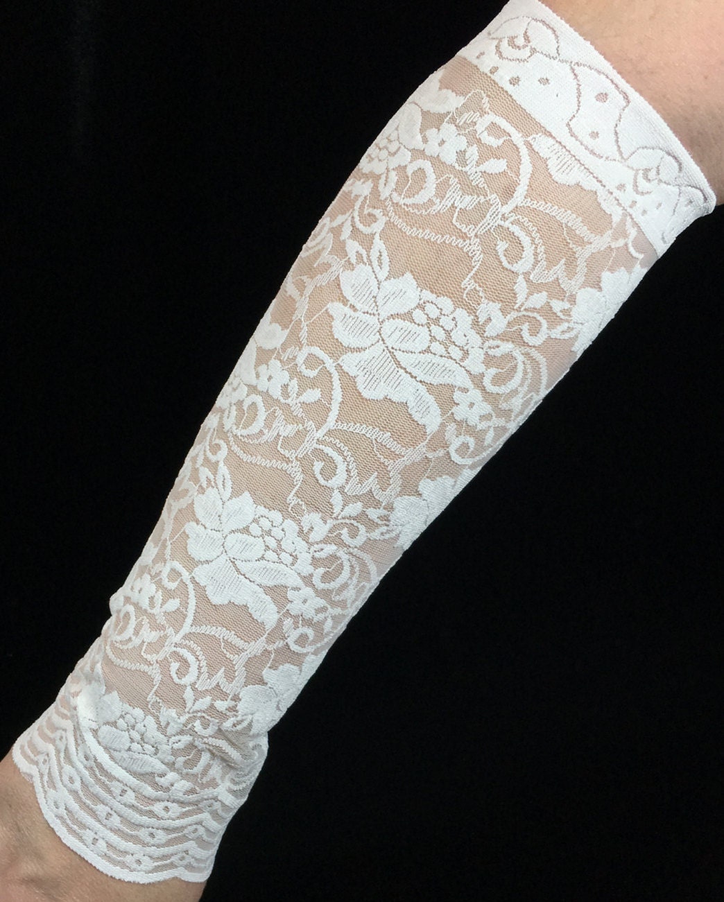 Off White Arm Sleeve White Lace Cuff Wrist Cuff Boho | Etsy