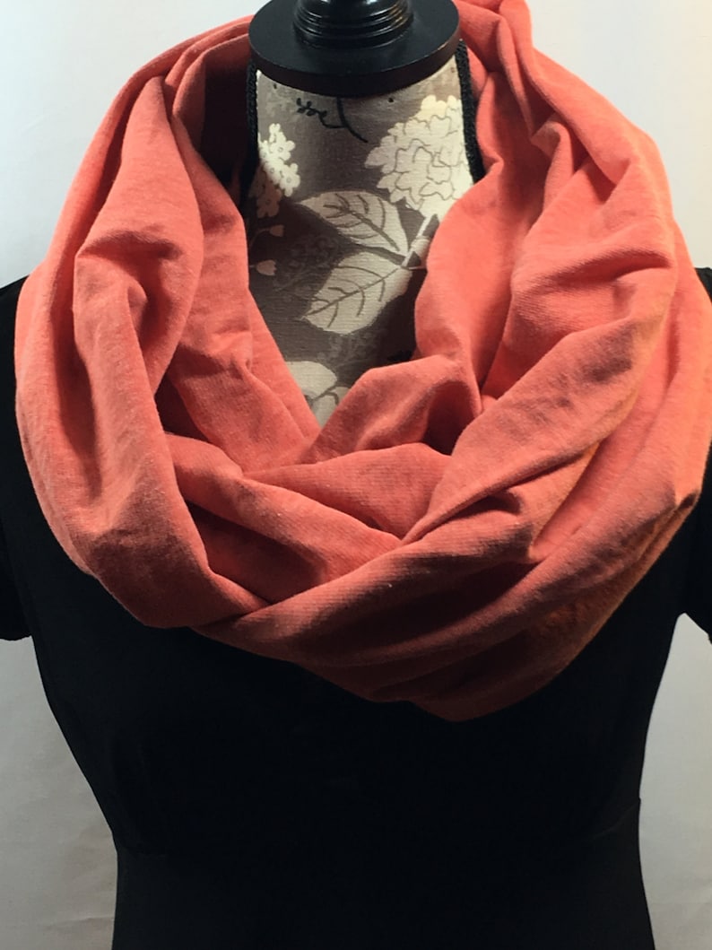 Coral Jersey Scarf Coral Scarf Gift for Her Scarves for - Etsy
