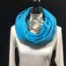 Blue Turquoise Infinity Scarf Winter Scarf Gift for Her - Etsy