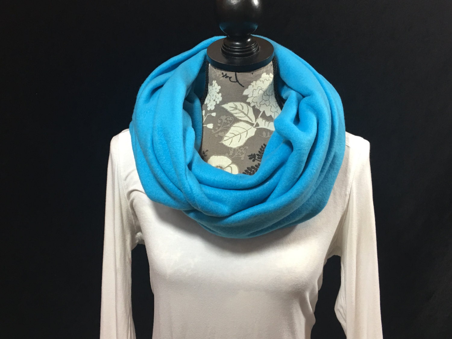 Blue Turquoise Infinity Scarf Winter Scarf Gift for Her | Etsy