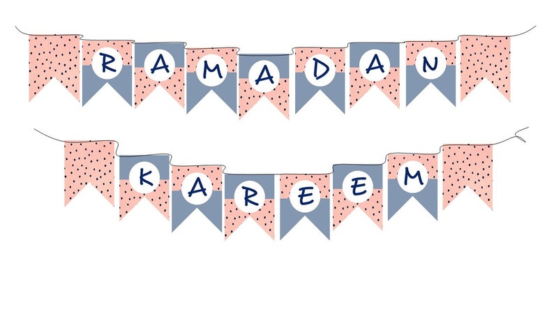 DIY Ramadan Kareem Karim Mubarak Banner. Islam Eid. Printable, Instant ...