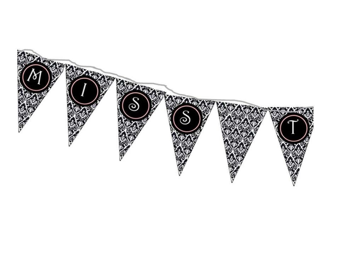 Miss to Mrs Banner, Bride, DIY Party Decoration, Bridal Shower ...