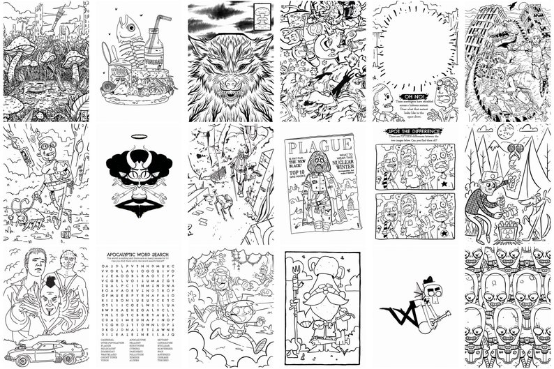 Post Apocalyptic Colouring Book ENGLISH DIGITAL VERSION - Etsy