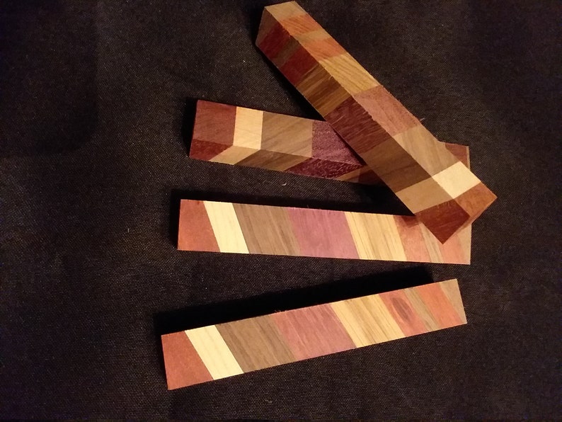 Segmented Wood Pen Blank Wooden Pen Turning Blank Exotic | Etsy