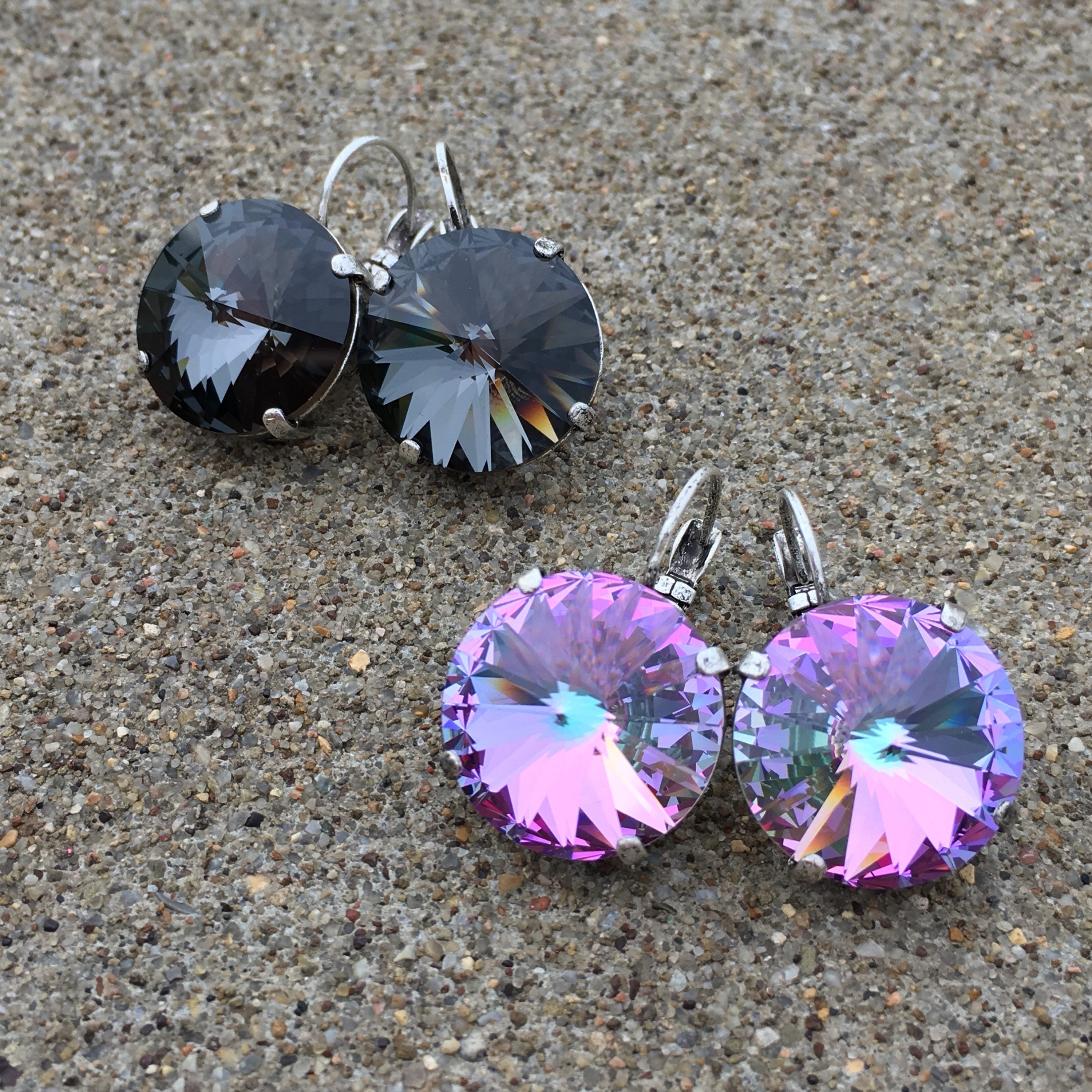 BOLD BLING Swarovski Crystal 18mm Drop Earrings in Antique - Etsy